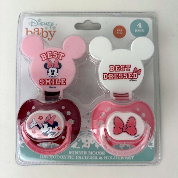 Disney | Other | Disney Baby Minnie Mouse Orthodontic Pacifier Holder ...